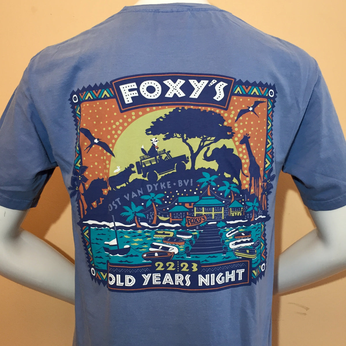 xFoxy's Old Year's Night Event Tee 22-23 'African Safari' Short Sleeve – Foxy's BVI