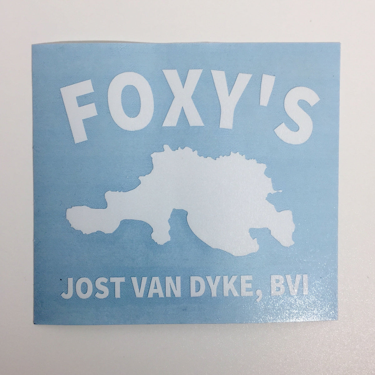 Foxy's ‘Jost Van Dyke' Transparent Back Sticker- Navy, Red, White ...